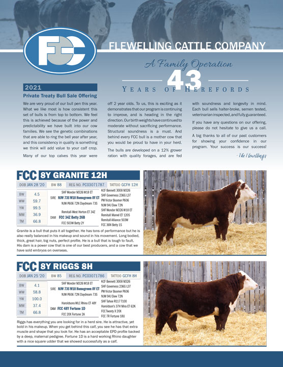 Flewelling Cattle Co | Registered Hereford Cattle